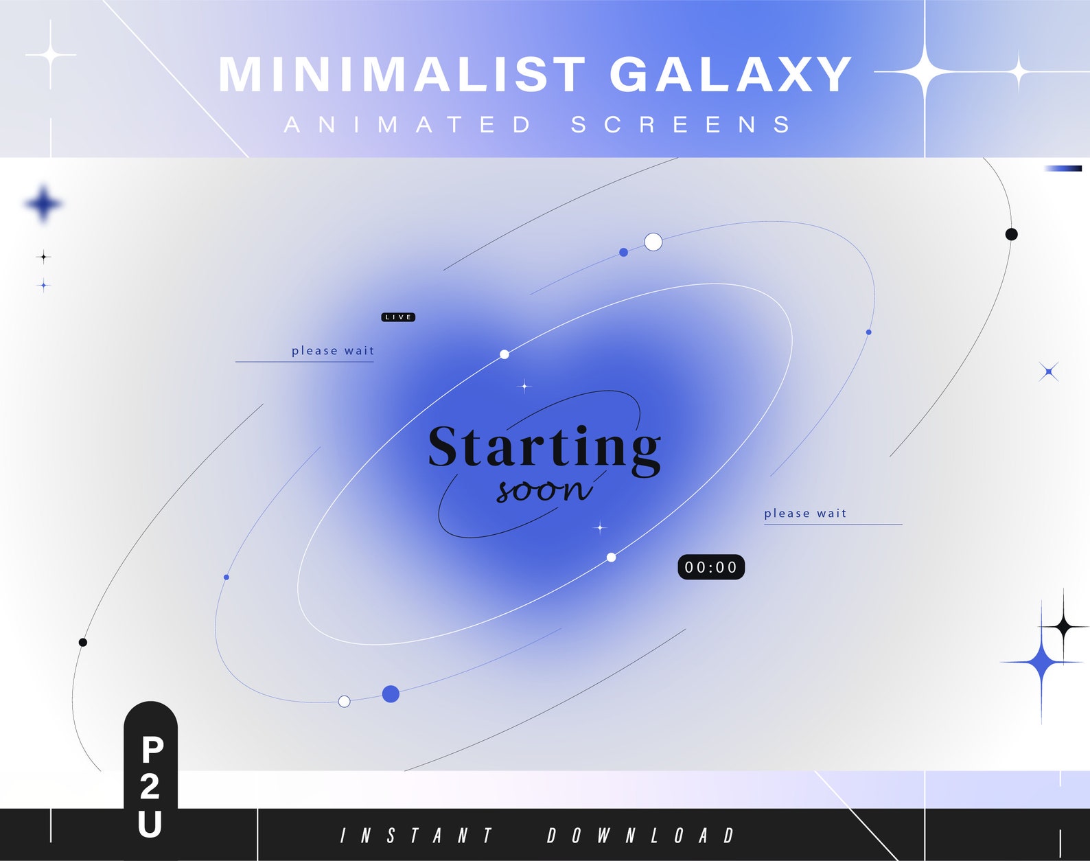 Minimalist Animated Screens - Animated Scenes for Twitch - Aesthetic ...