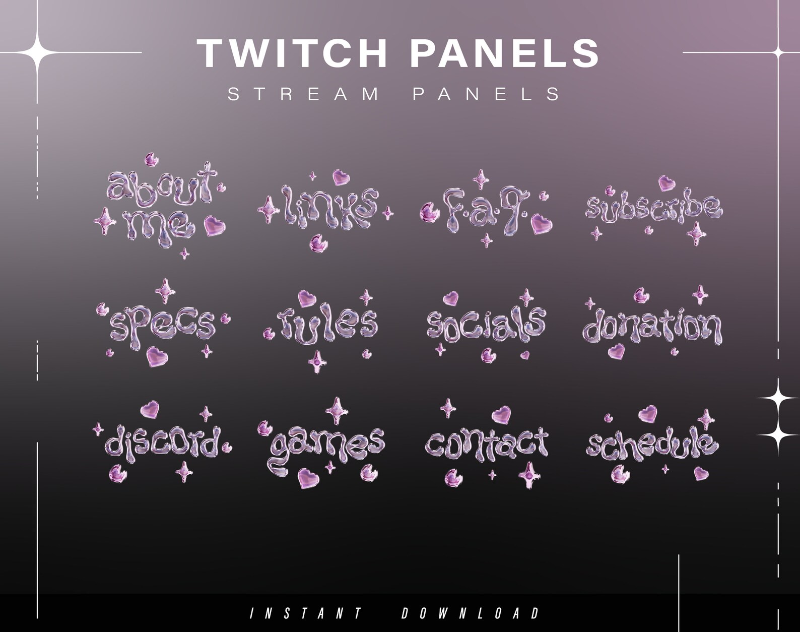 Panels for Twitch Panels Twitch Panels Aesthetic Panels Twitch Stream ...