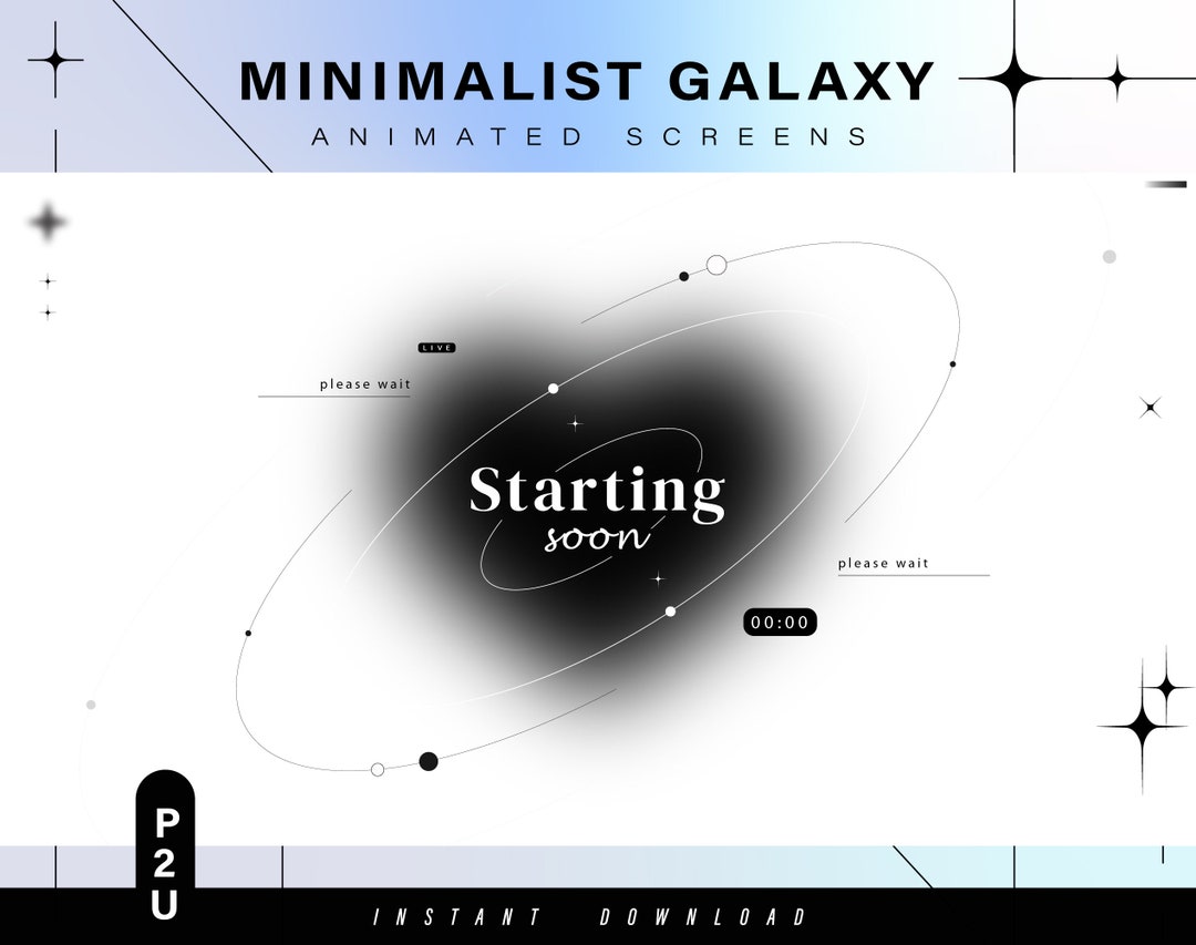 Minimalist Animated Screens - Animated Scenes for Twitch - Aesthetic ...