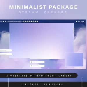 Minimal Twitch Pack - Animated Minimal Stream Pack - Streaming Scenes ...
