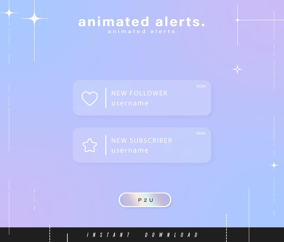 6x Animated Notification Alerts - Animated Alerts for Twitch ...