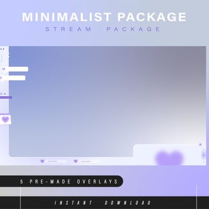 Minimal Twitch Pack - Animated Minimal Stream Pack - Streaming Scenes ...