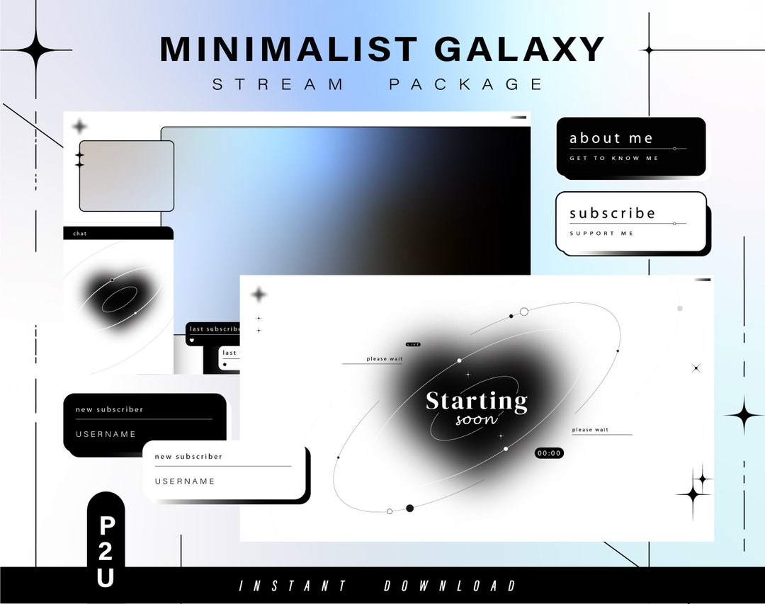 Minimal Twitch Pack - Animated Minimal Stream Pack - Stream Twitch ...