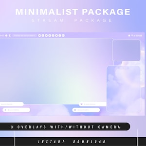 Minimal Twitch Pack - Animated Minimal Stream Pack - Streaming Scenes ...