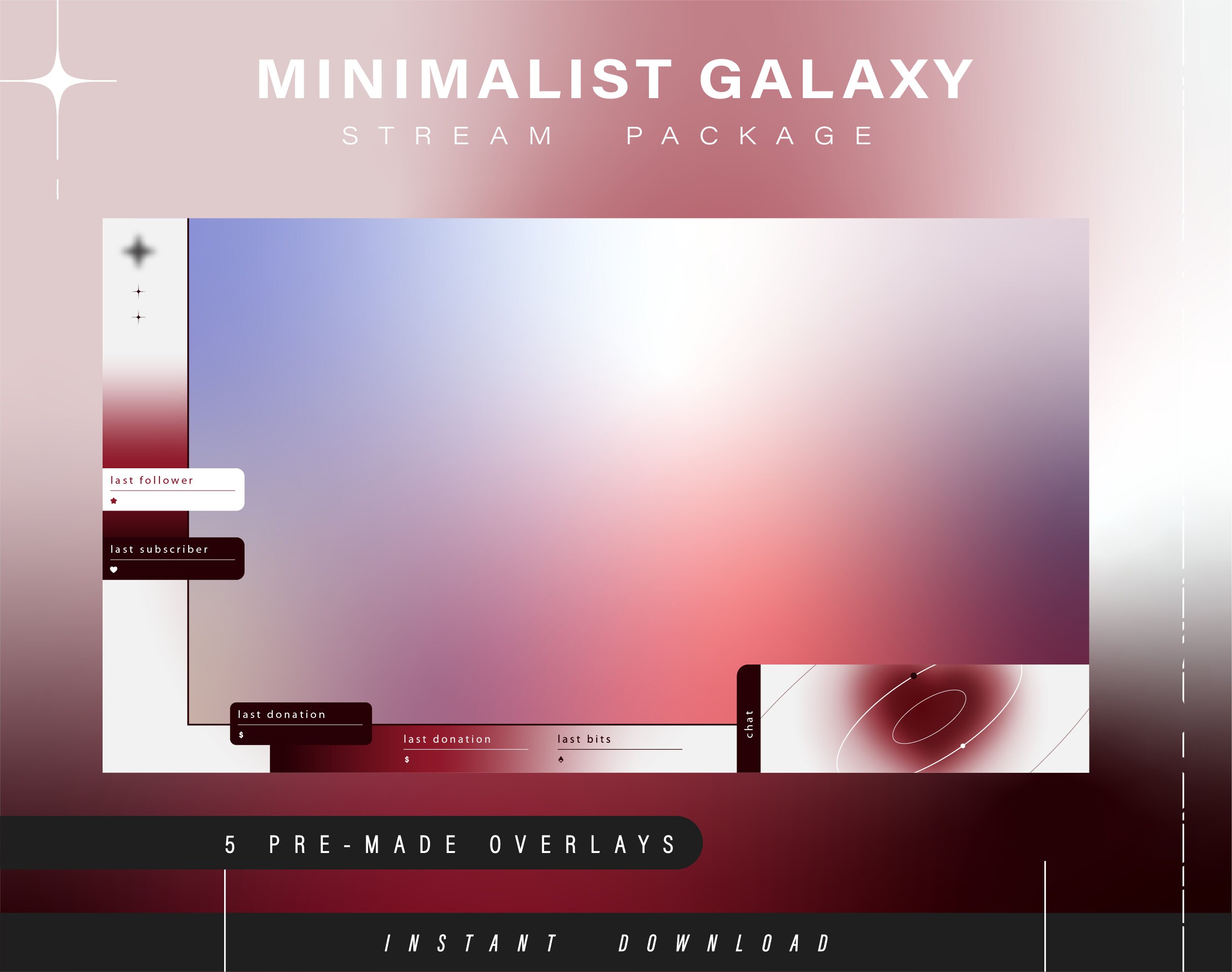 Minimal Twitch Pack Animated Minimal Stream Pack Stream Twitch ...