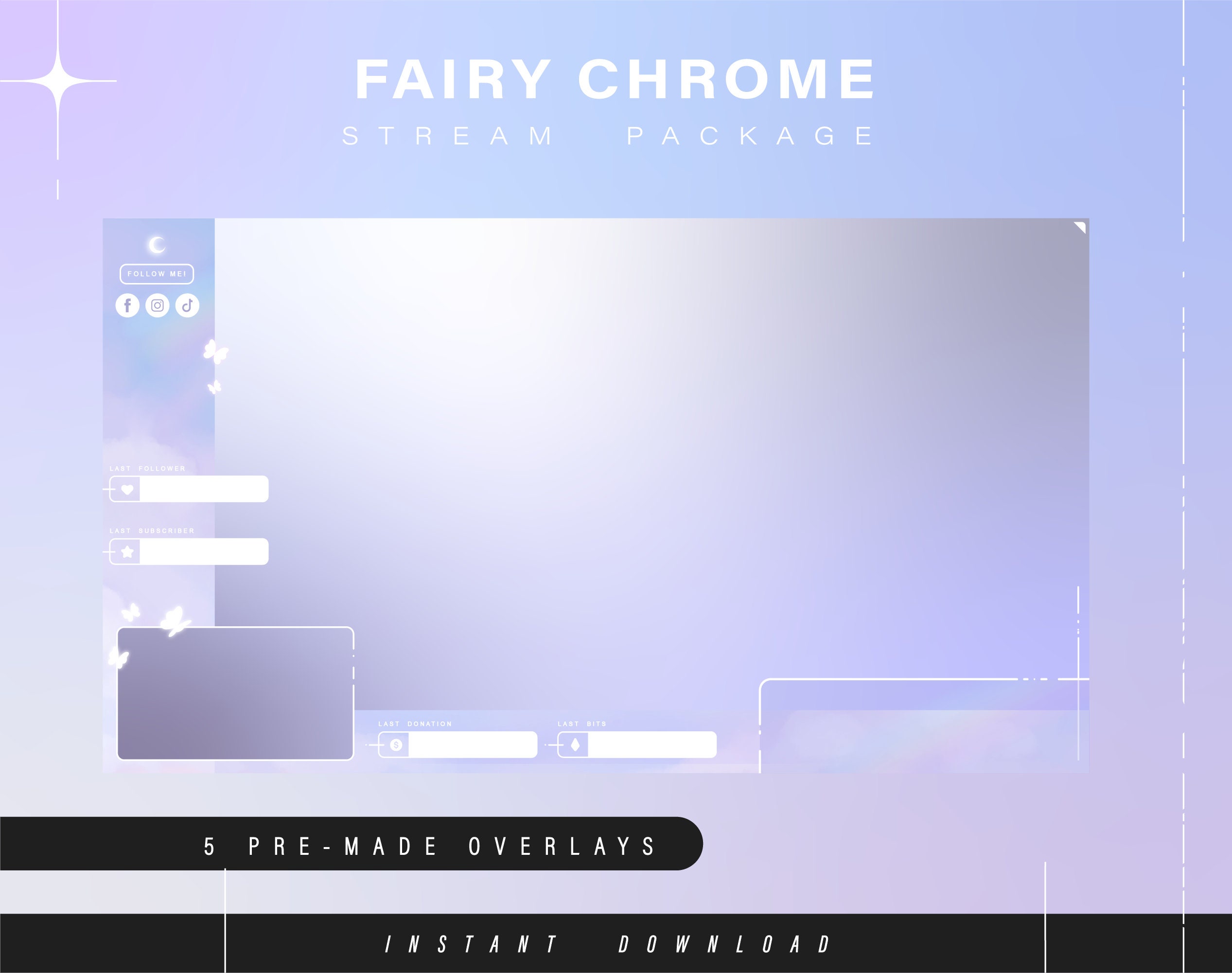 Fairy Chrome - Stream Package - Streaming Scenes - Twitch Overlay ...