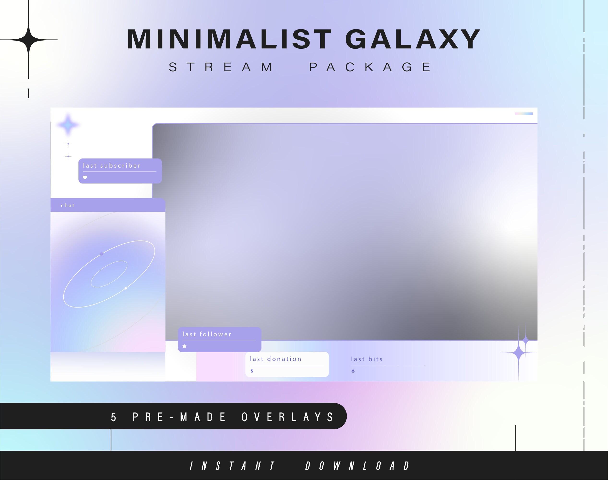 Minimal Twitch Pack - Animated Minimal Stream Pack - Streaming Scenes ...