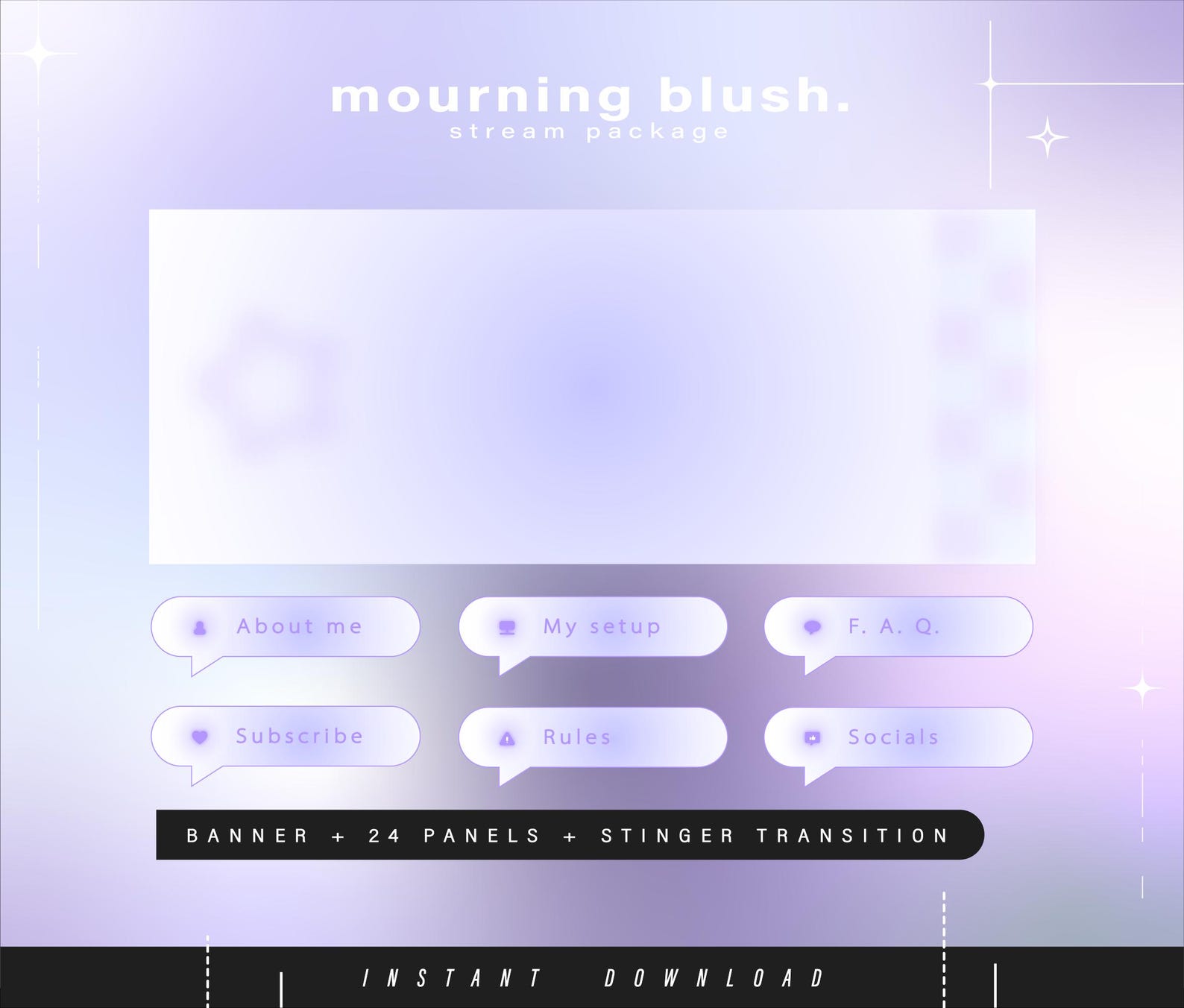 Mourning Blush - Twitch Pack - Animated Stream Pack - Streaming Scenes ...