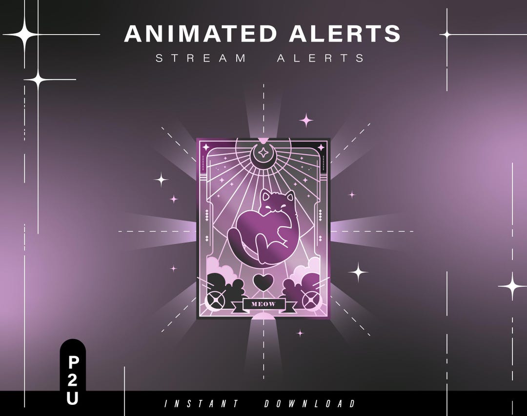 6x Animated Cat Alerts - Animated Alerts for Twitch - Aesthetic Alerts ...