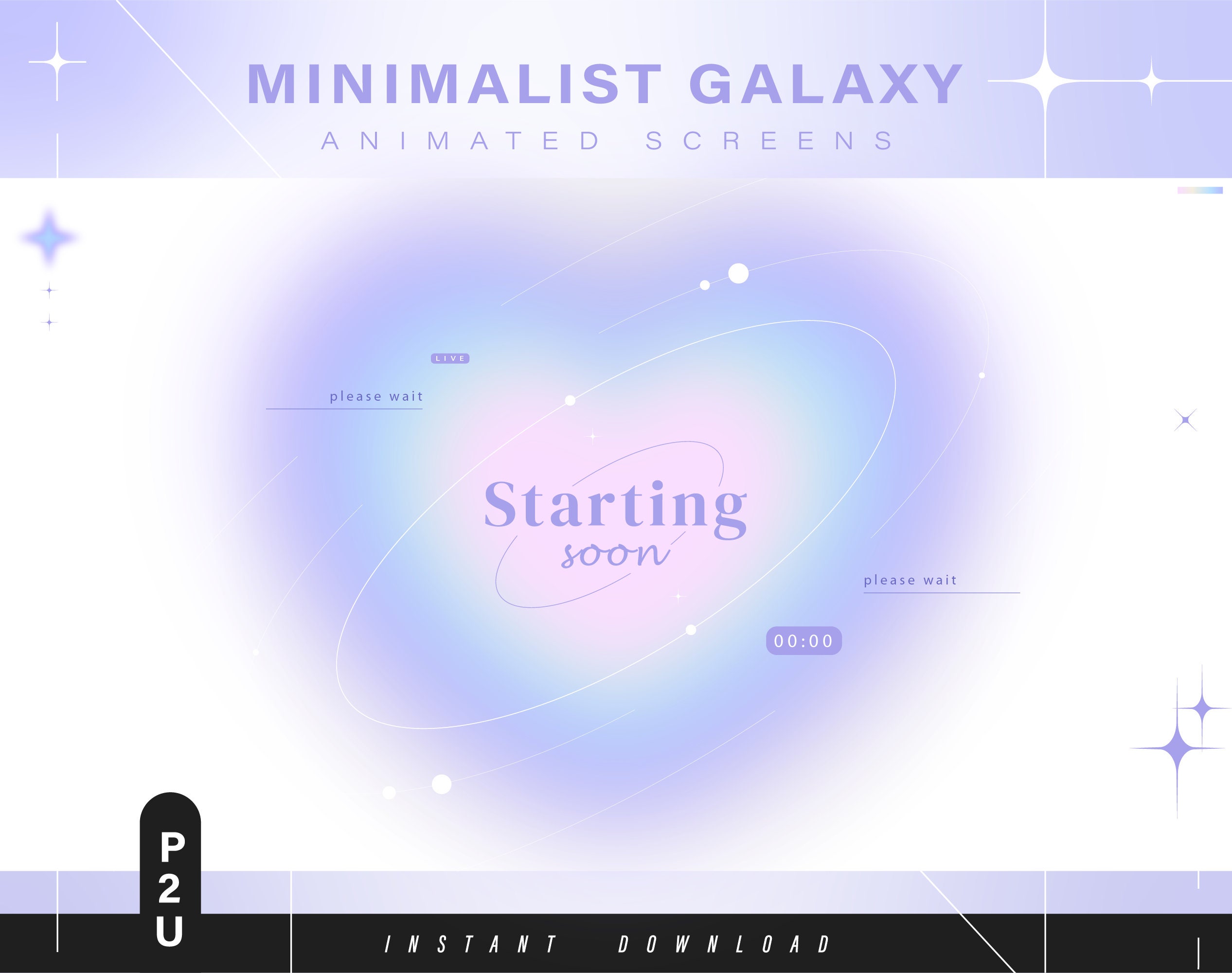 Minimalist Animated Screens Animated Scenes for Twitch Aesthetic ...