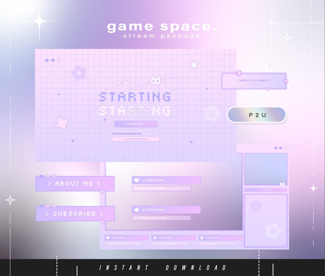 Game Space - Twitch Pack - Animated Stream Pack - Streaming Scenes ...