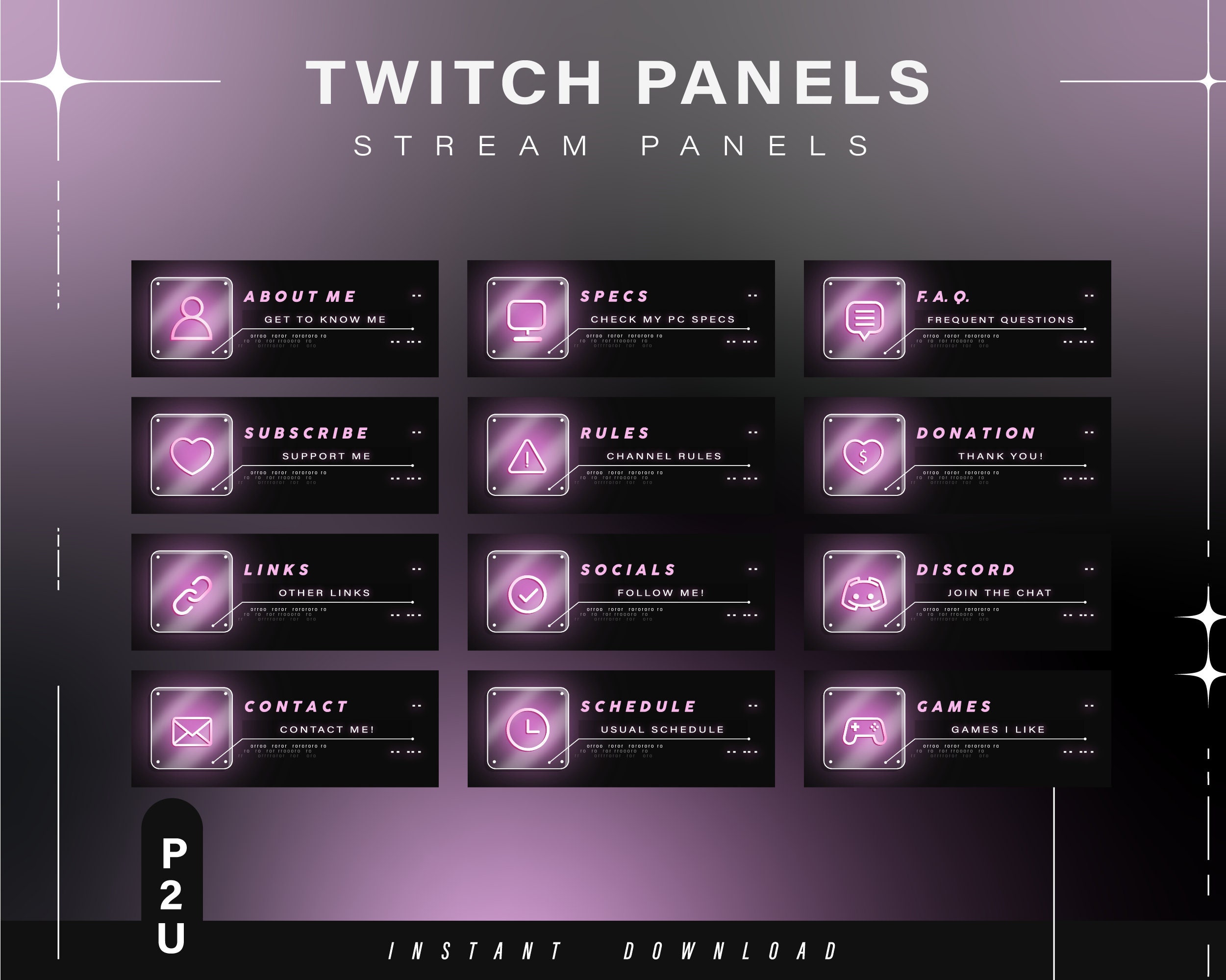 Cyber Panels for Twitch - Cyber Panels - Twitch Panels - Panels ...