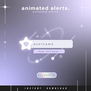 6x Animated Alerts - Animated Alerts for Twitch - Aesthetic Alerts ...