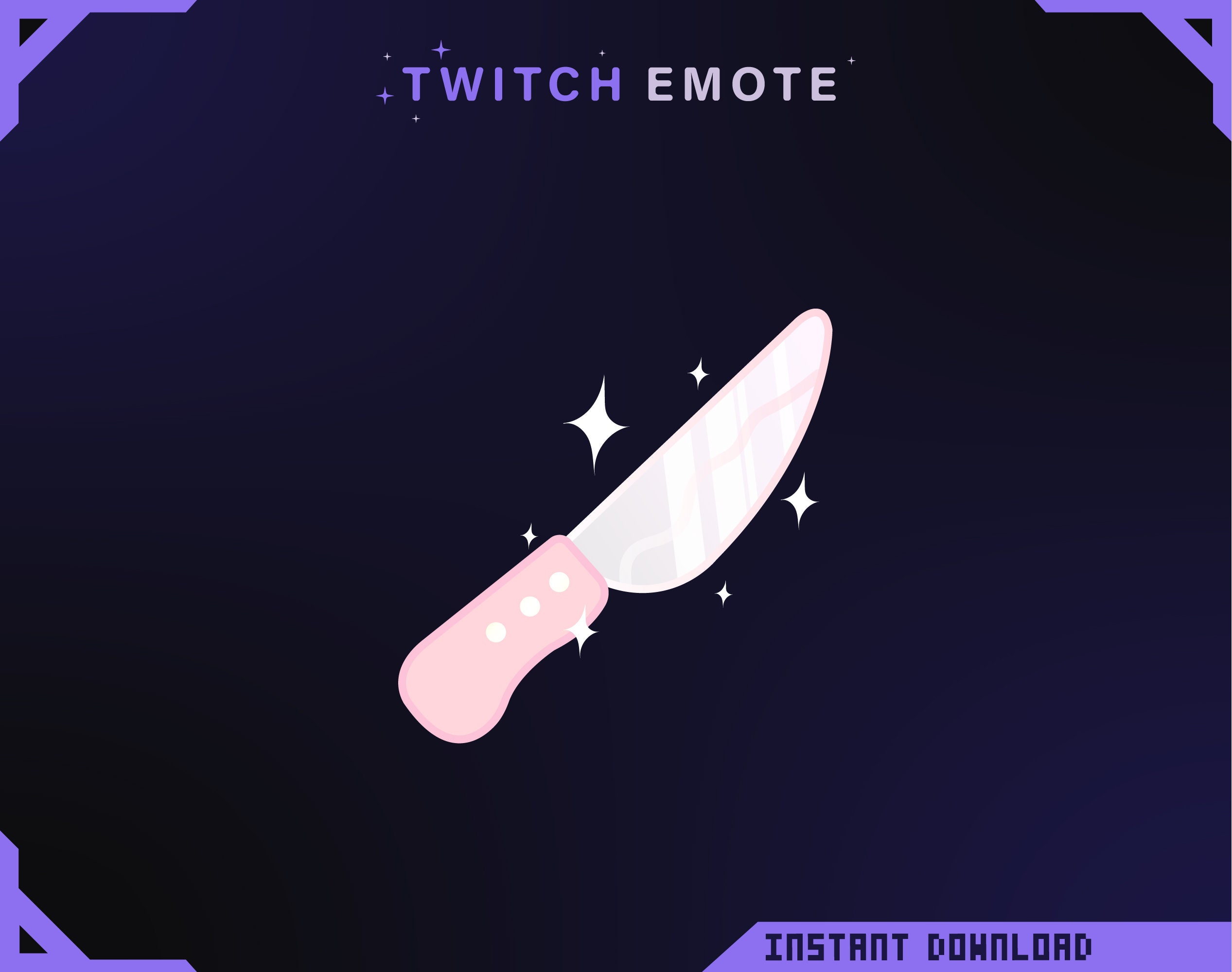 Cute Emote / Cute Knife / Twitch Kawaii / Emotes Twitch - Etsy