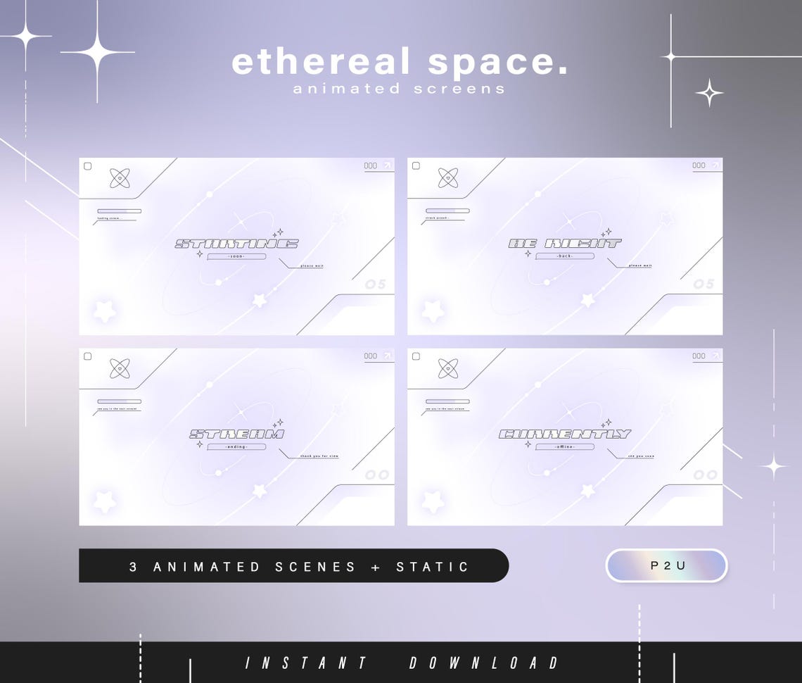 Ethereal Space Animated Screens - Animated Scenes for Twitch ...