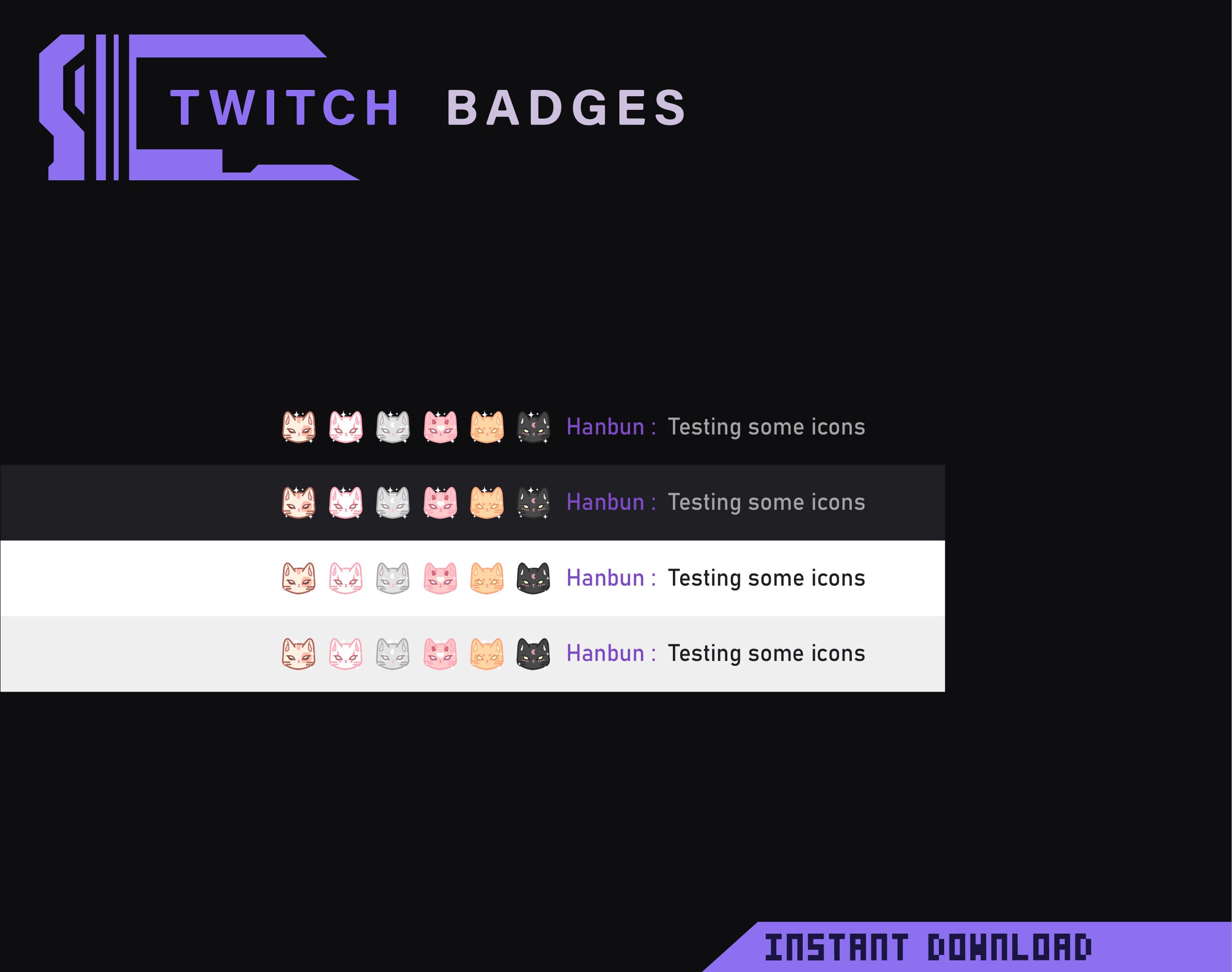 Twitch Cat Badges / Twitch Cat Collection 1 / Aesthetic / Bit - Etsy ...
