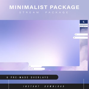 Minimal Twitch Pack - Animated Minimal Stream Pack - Streaming Scenes ...