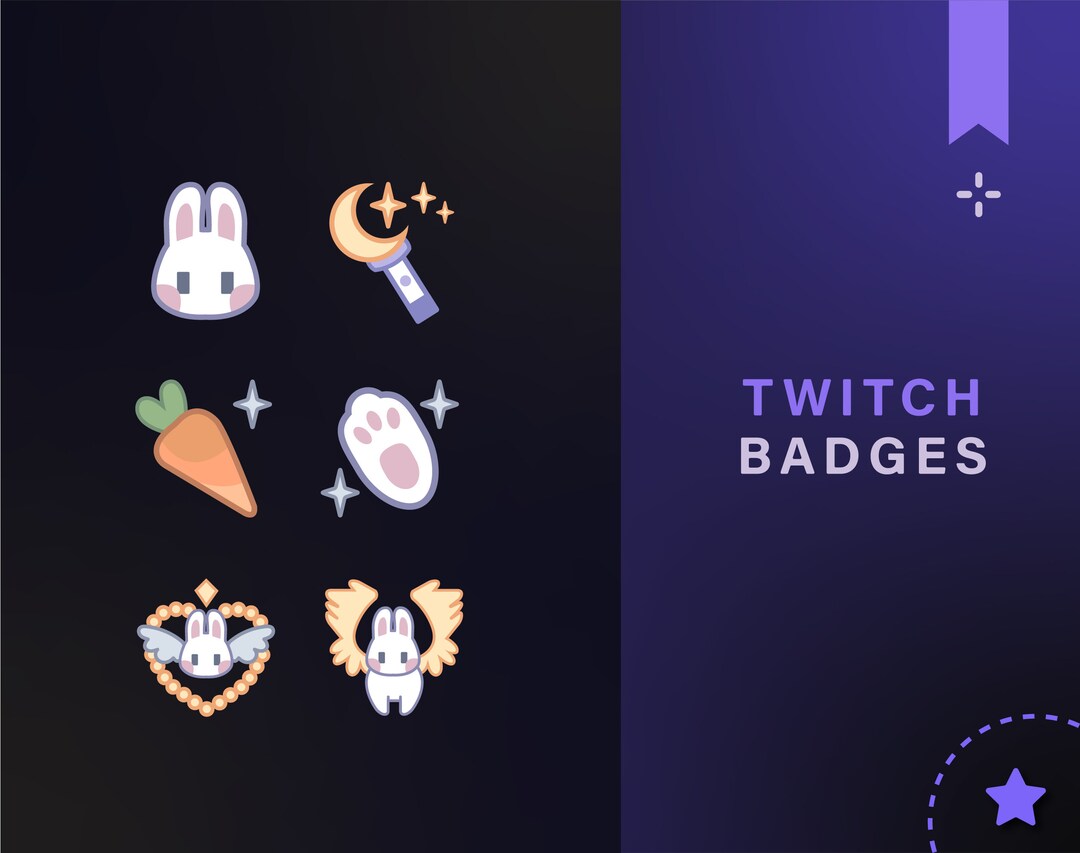 Twitch Sub Badges / Cute Badges / Premade / Twitch Sub Badges / Kawaii ...