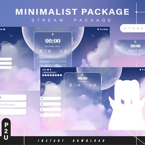 Minimal Twitch Pack - Animated Minimal Stream Pack - Streaming Scenes ...