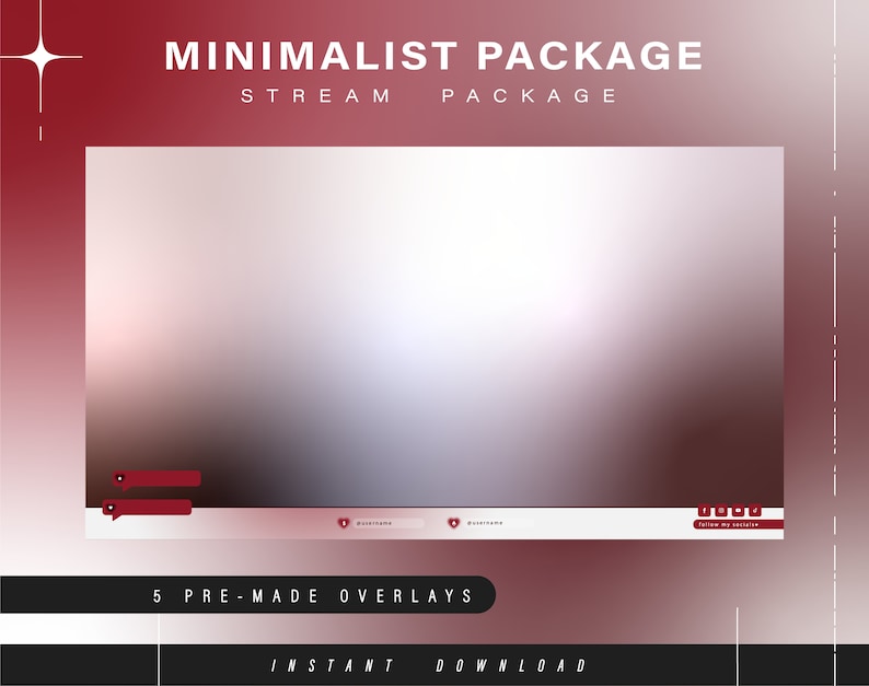 Minimal Twitch Pack - Animated Minimal Stream Pack - Streaming Scenes ...