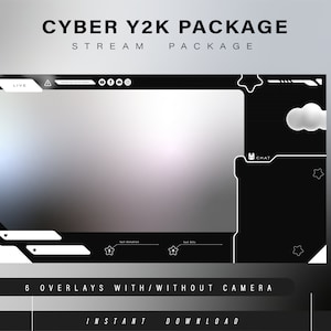 Bunny Cyber Y2k - Twitch Pack - Animated Stream Pack - Streaming Scenes ...