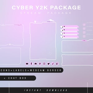 Bunny Cyber Y2k - Twitch Pack - Animated Stream Pack - Streaming Scenes ...