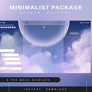 Minimal Twitch Pack - Animated Minimal Stream Pack - Streaming Scenes ...