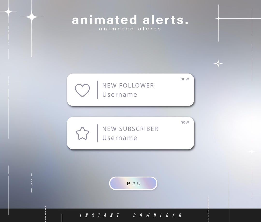 6x Animated Notification Alerts - Animated Alerts for Twitch ...