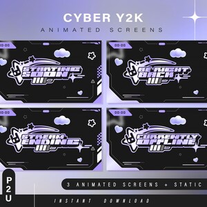 Cyber Y2k Animated Screens - Animated Scenes for Twitch - Aesthetic ...