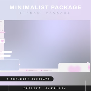 Minimal Twitch Pack - Animated Minimal Stream Pack - Streaming Scenes ...
