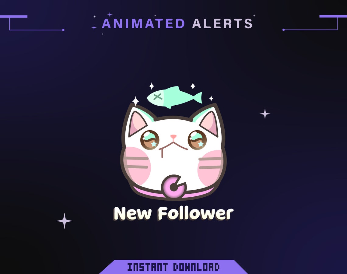 Animated Cat Alert for Twitch / Animated Alert / Animated - Etsy
