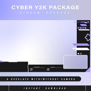 Cat Cyber Y2k - Twitch Pack - Animated Stream Pack - Streaming Scenes ...