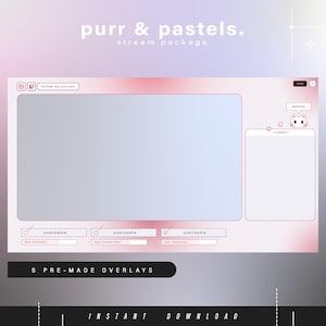 Purr & Pastels - Y2k - Twitch Pack - Animated Minimal Stream Pack ...