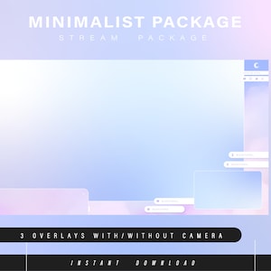 Minimal Twitch Pack - Animated Minimal Stream Pack - Streaming Scenes ...