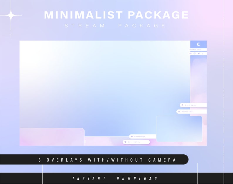 Minimal Twitch Pack - Animated Minimal Stream Pack - Streaming Scenes ...