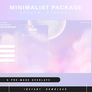 Minimal Twitch Pack - Animated Minimal Stream Pack - Streaming Scenes ...