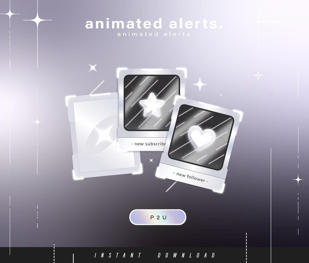 6x Animated Alerts - Animated Alerts for Twitch - Aesthetic Alerts ...