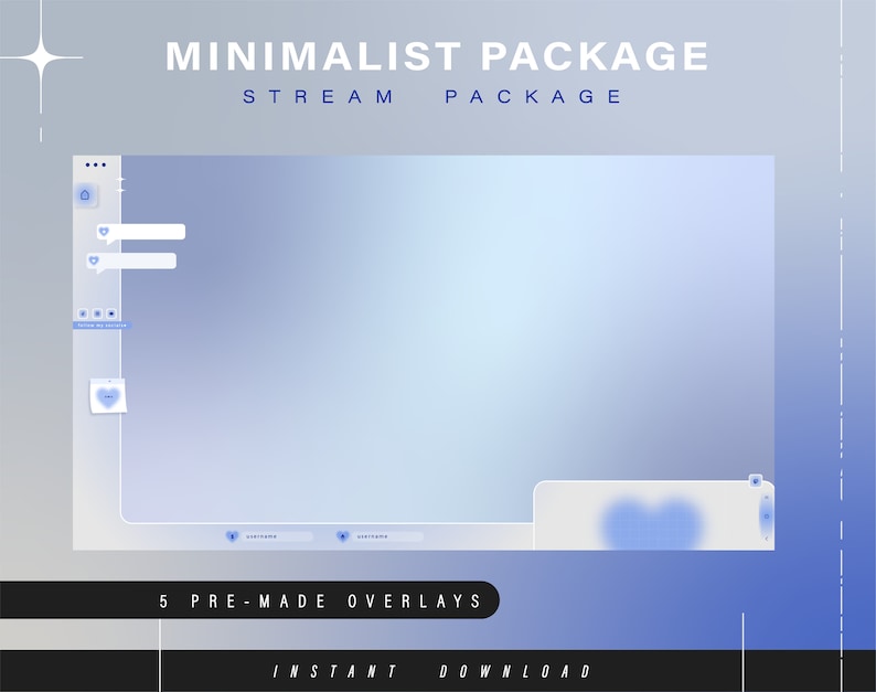 Minimal Twitch Pack - Animated Minimal Stream Pack - Streaming Scenes ...