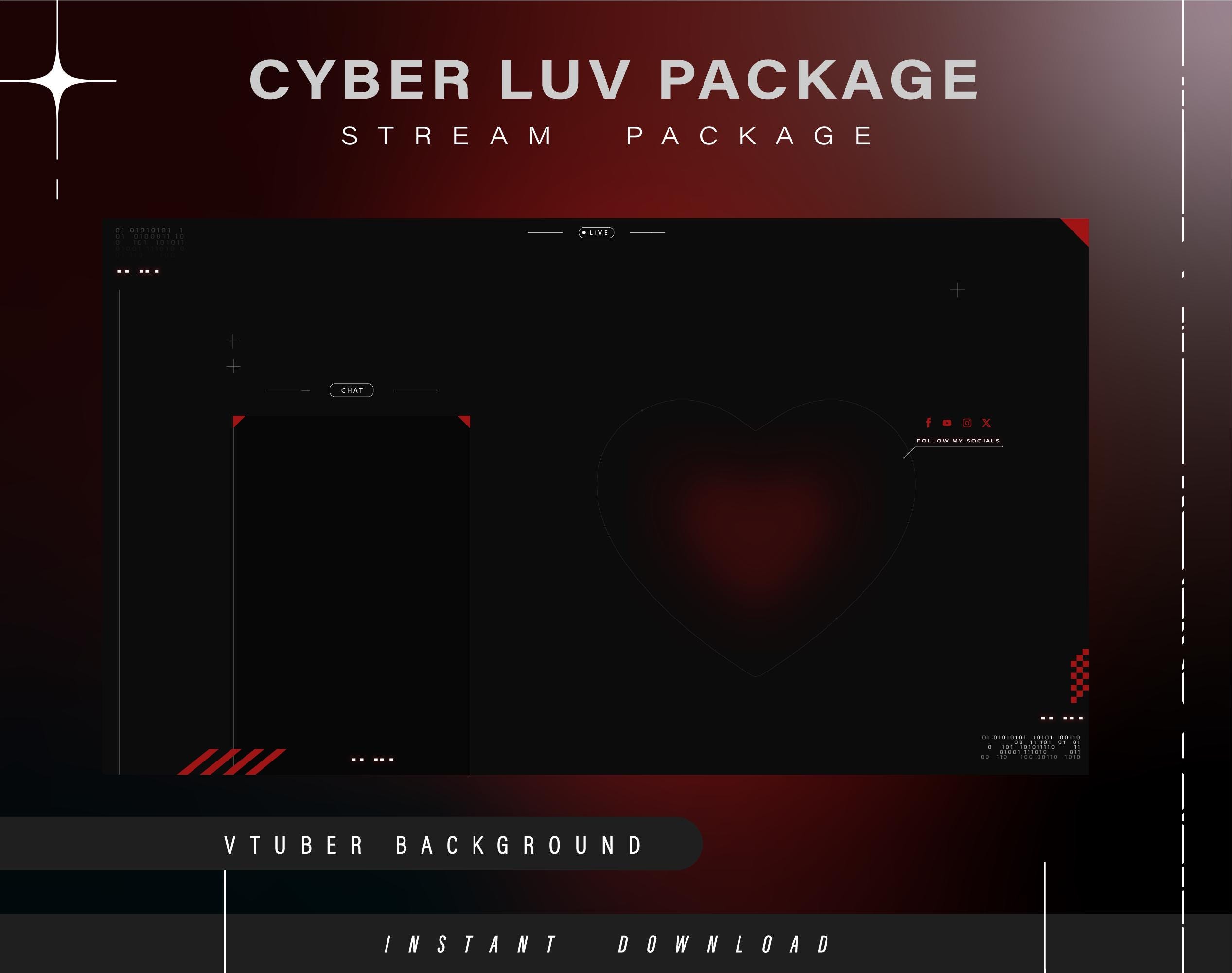Cyber Y2k Twitch Pack - Animated Minimal Stream Pack - Streaming Scenes ...