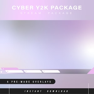 Cyber Y2k Twitch Pack - Animated Minimal Stream Pack - Streaming Scenes ...