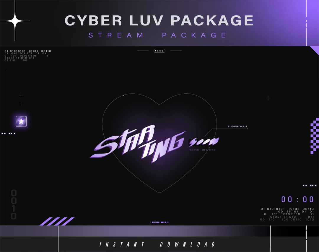 Cyber Luv Y2k Animated Screens - Animated Scenes for Twitch - Aesthetic ...