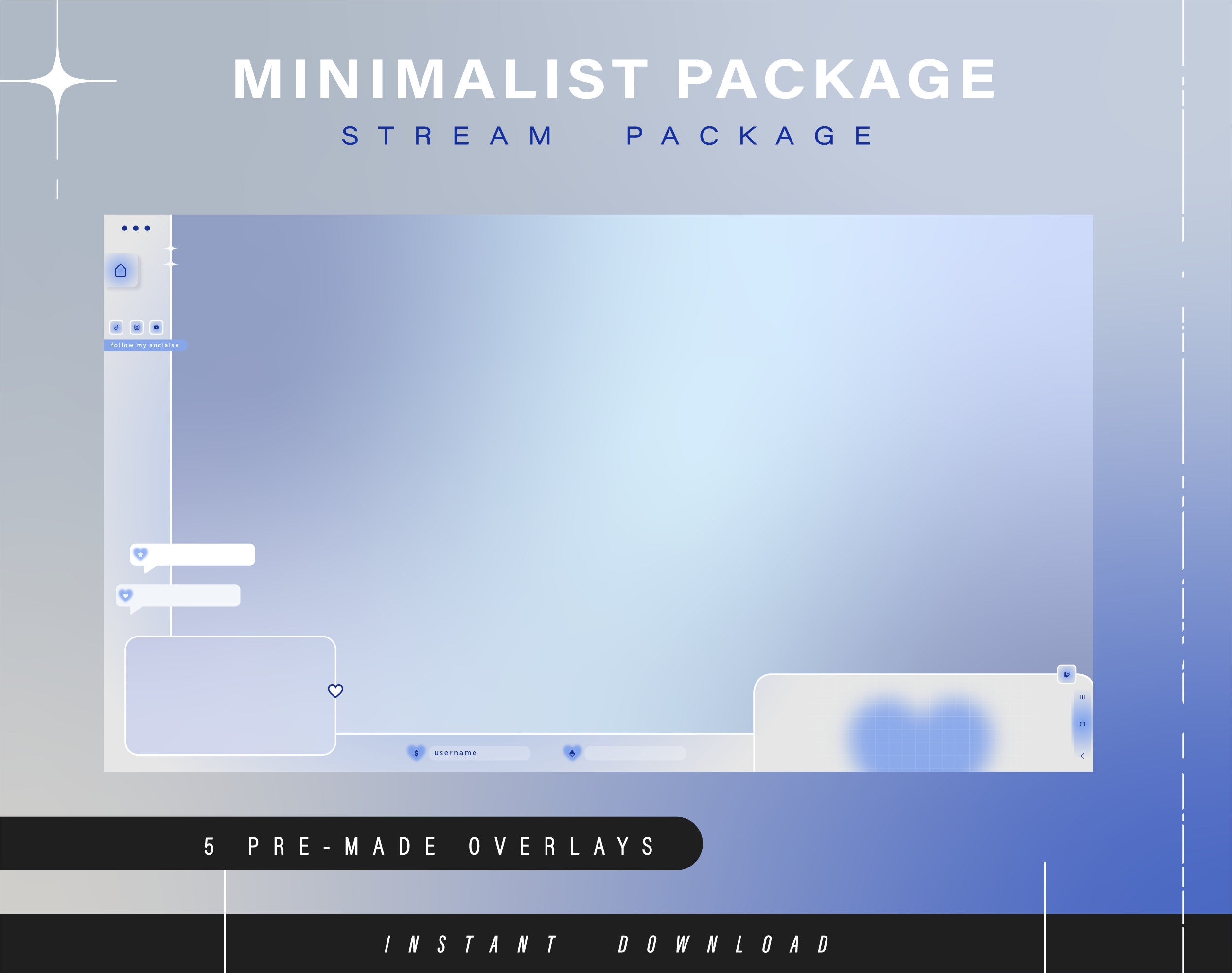 Minimal Twitch Pack - Animated Minimal Stream Pack - Streaming Scenes ...