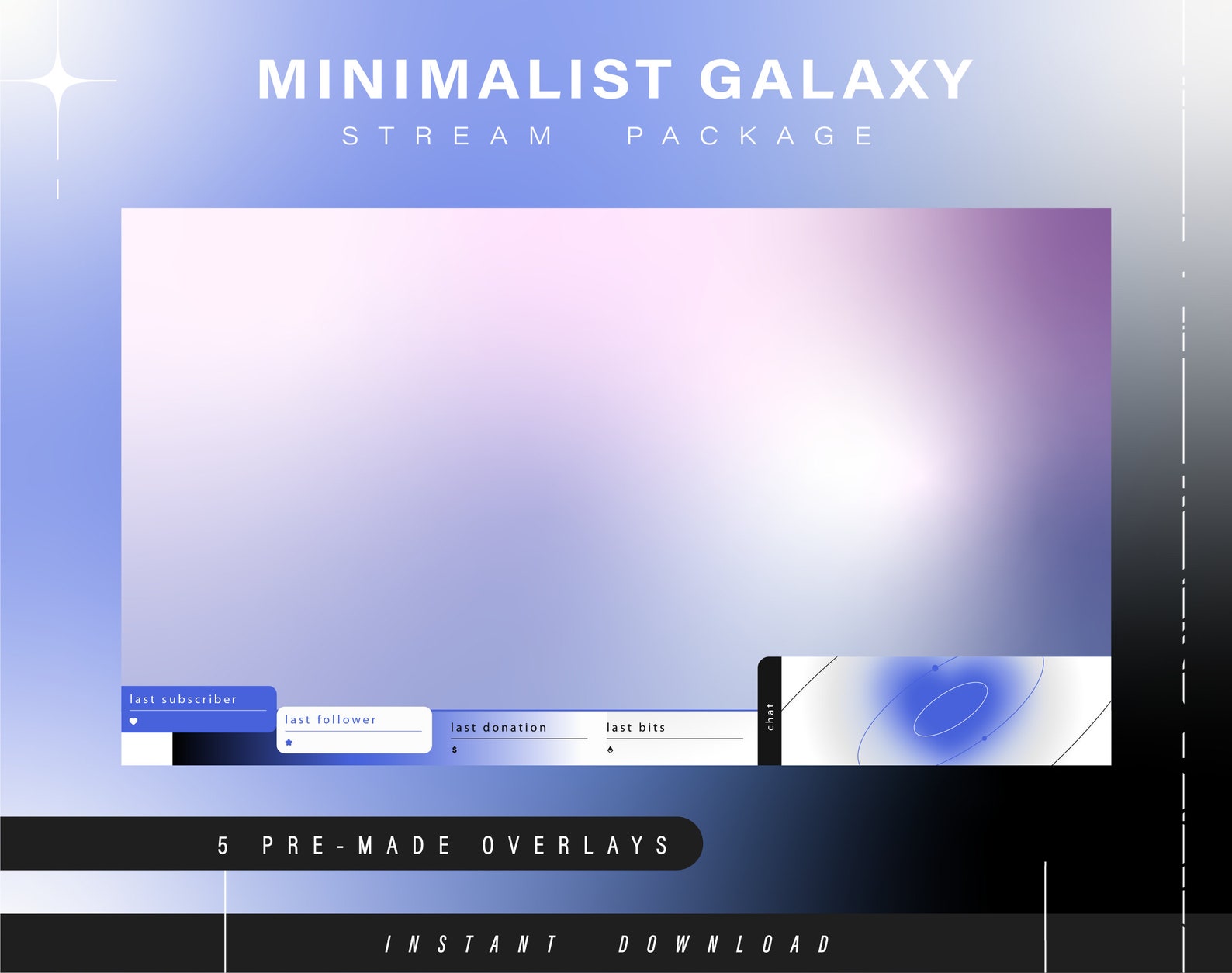 Minimal Twitch Pack Animated Minimal Stream Pack Stream Twitch ...