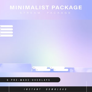 Minimal Twitch Pack - Animated Minimal Stream Pack - Streaming Scenes ...