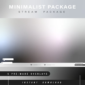 Minimal Twitch Pack - Animated Minimal Stream Pack - Streaming Scenes ...