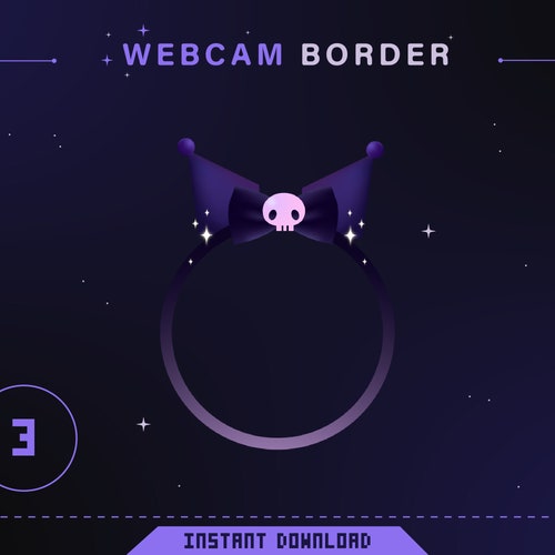Twitch Stream Webcam Overlay Frame / Purple / Kawaii Cute - Etsy