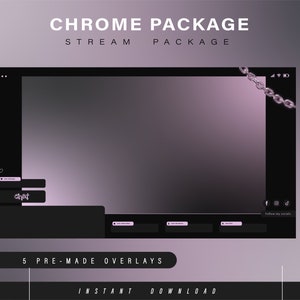 Gothic Chrome - Animated Minimal Stream Pack - Streaming Scenes ...