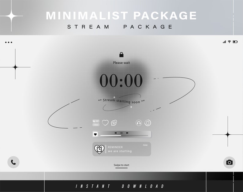 Minimalist Animated Screens Animated Scenes for Twitch Aesthetic ...