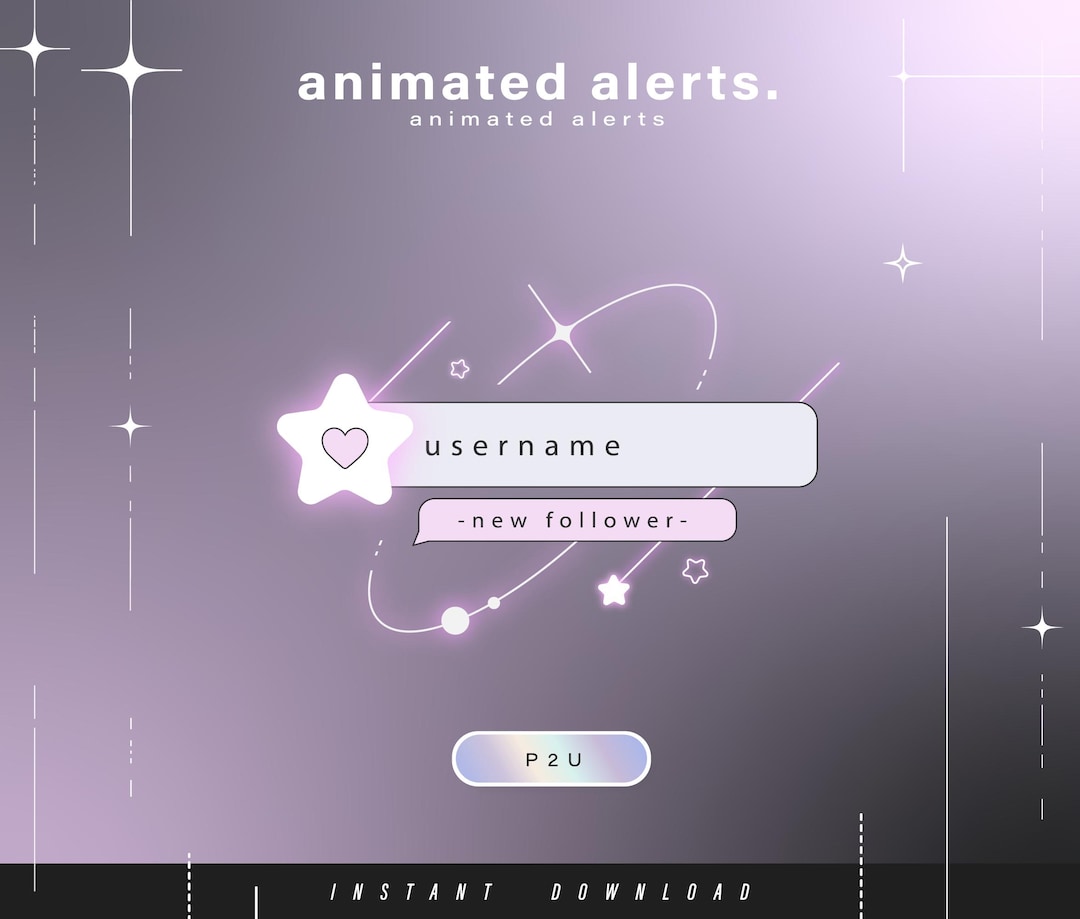 6x Animated Alerts - Animated Alerts for Twitch - Aesthetic Alerts ...