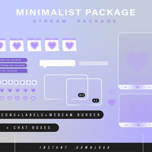 Minimal Twitch Pack - Animated Minimal Stream Pack - Streaming Scenes ...
